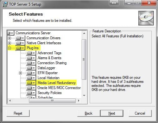TOP Server Media Level Redundancy Support